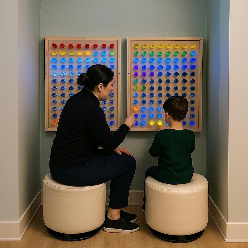 Two Giant Lite-brite Inspired LED Light Peg Boards W/ Solid Acrylic ...