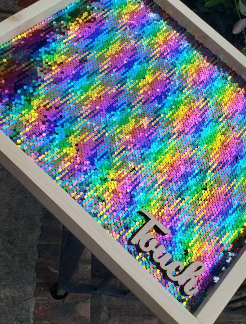 Rainbow Sequin Drawing Board Rainbow Reversible Sequin Board - Etsy