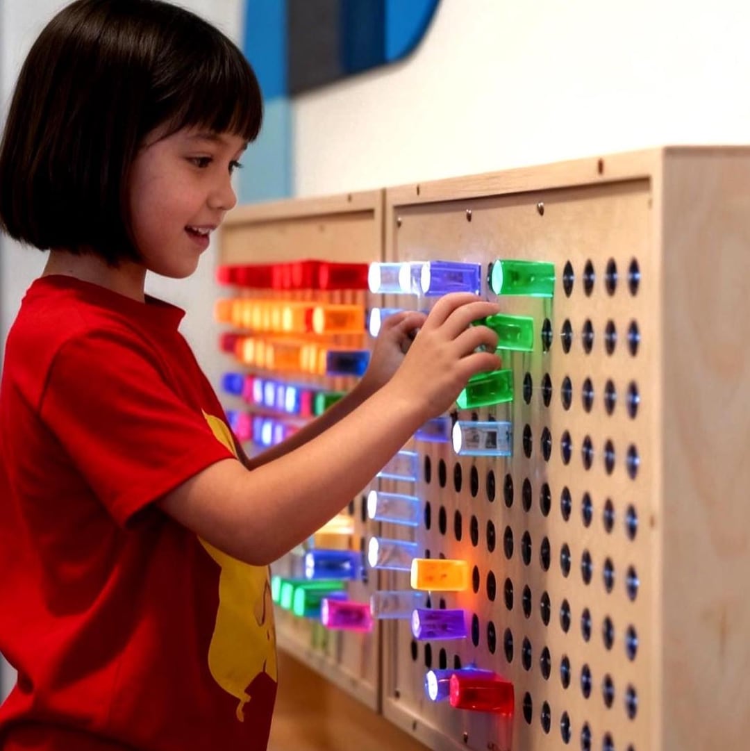LED Sensory Light Peg Board – Autism-friendly Interactive Wall Display ...