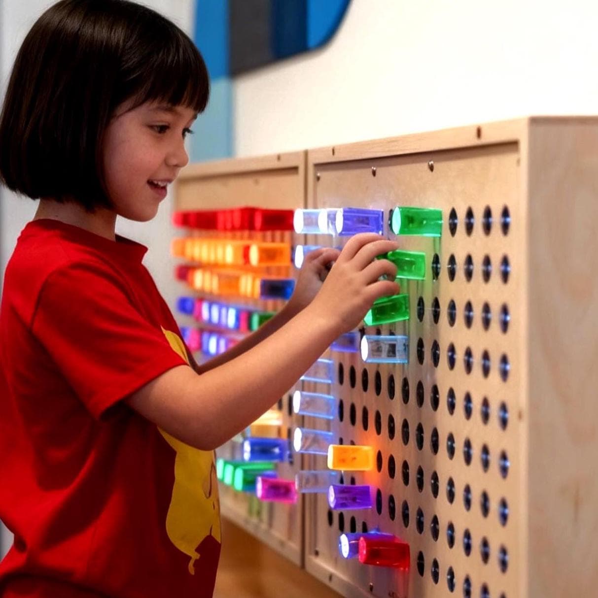 LED Sensory Light Peg Board – Autism-friendly Interactive Wall Display ...