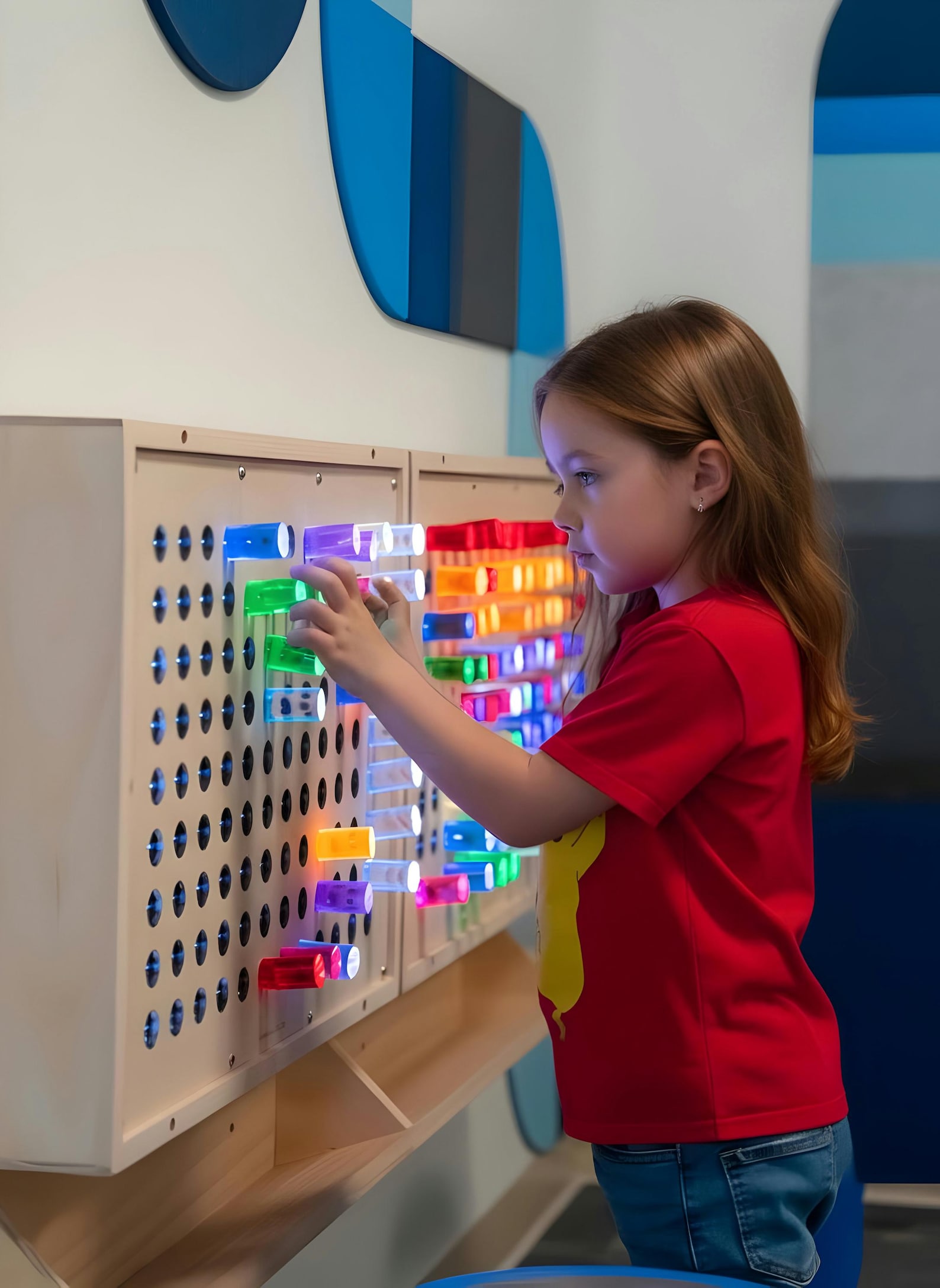 Wall-mount Giant Bright Lite Peg Board With Giant Colored Light Pegs ...