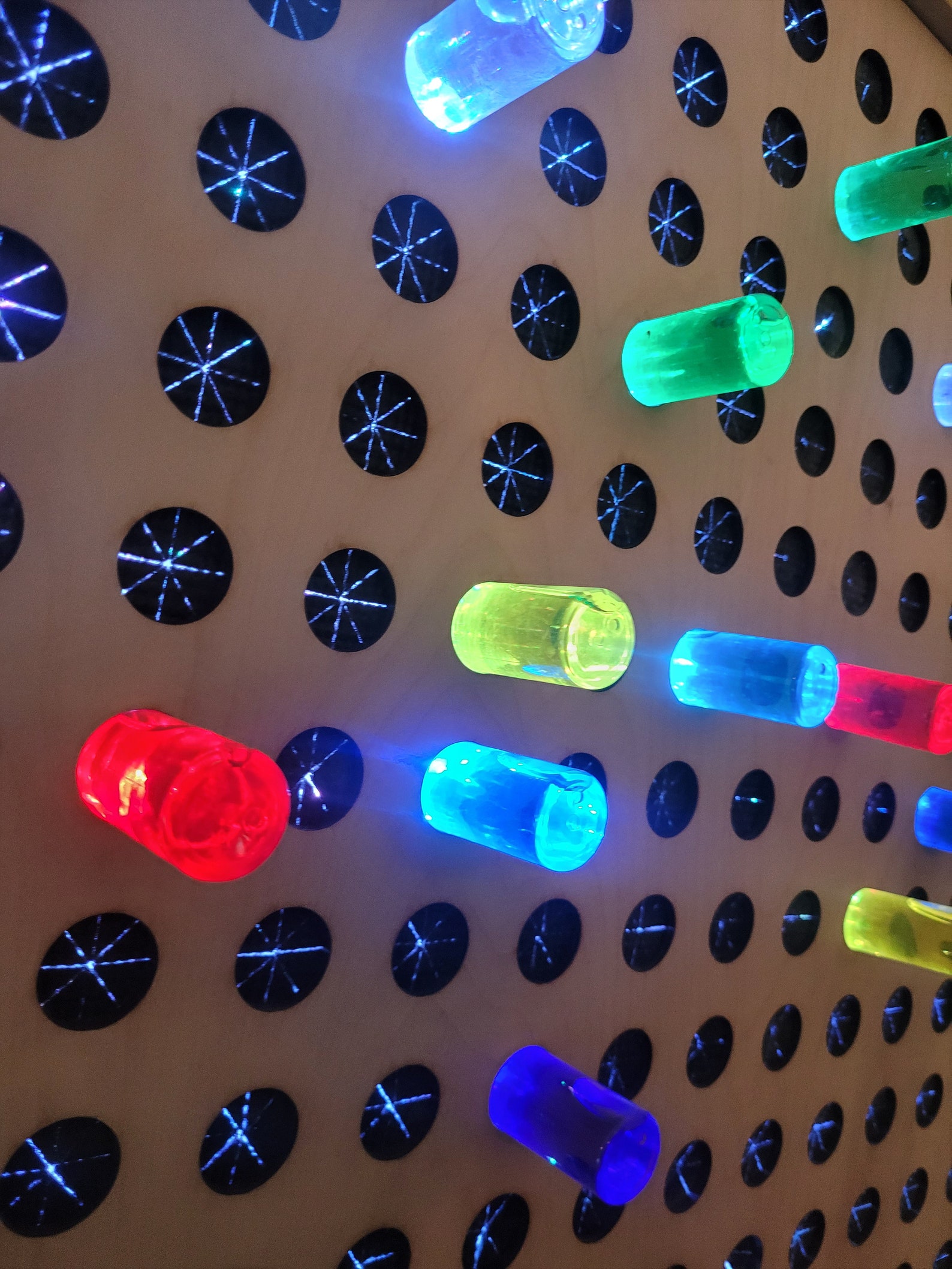 HUGE 4FT Bright Lite LED Pegboard Giant Colored Pegs Wall-mountable ...