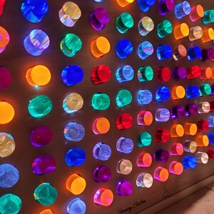 LED Pegboard With 120 Solid Acrylic Pegs, Giant Bright Light Peg Board ...