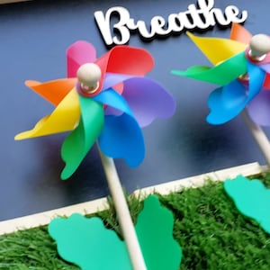 Breathe Sensory Board Pinwheel Flowers in Grass Sensory Panel for ...