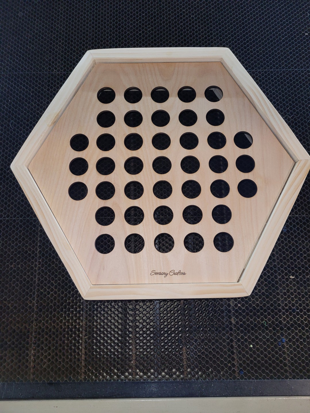 Hexagon Peg Boards Set of 2 With 120 Acrylic Pegs Sensory Activity ...