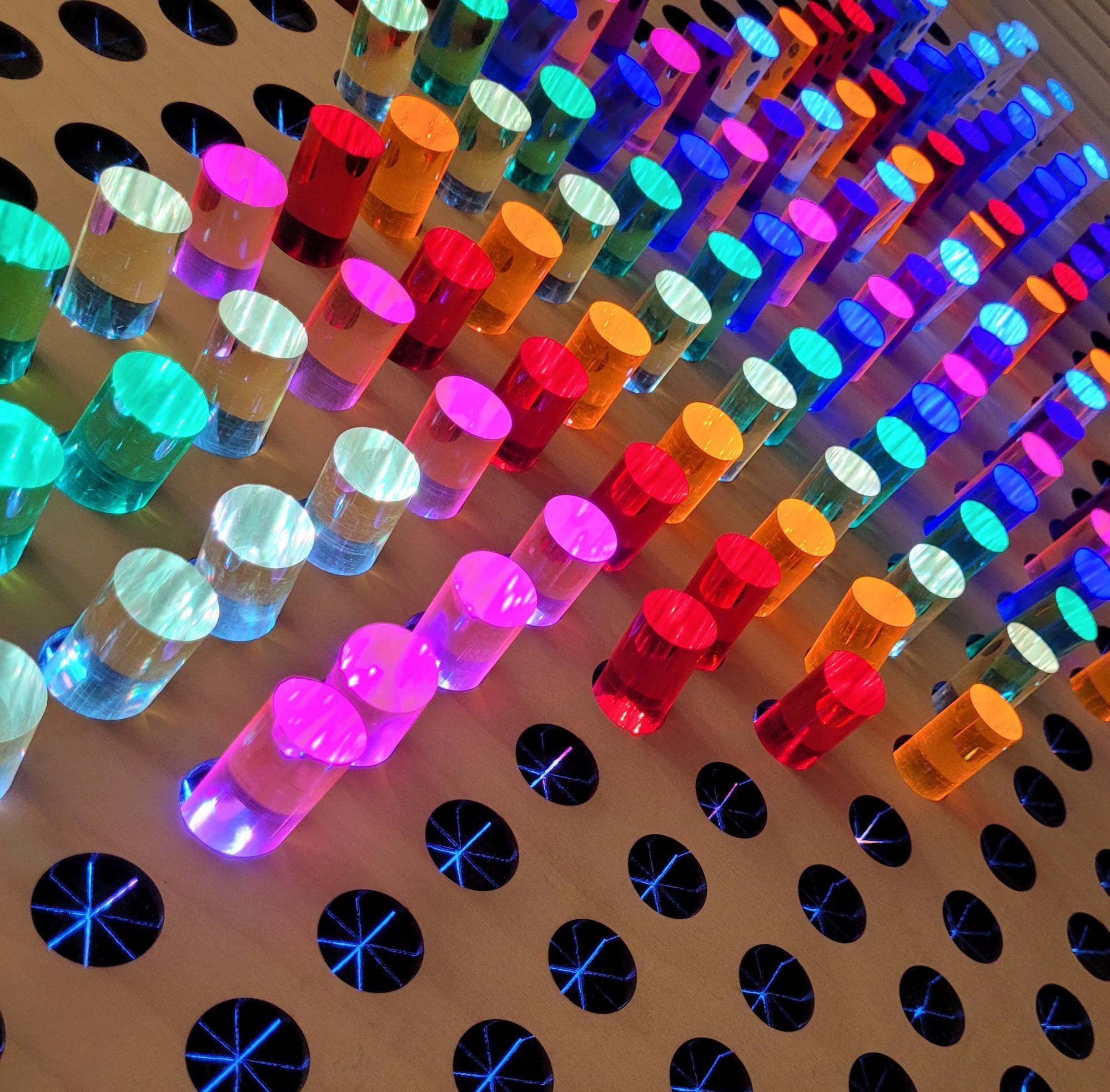 Large Wall-mount Giant Bright Lite Peg Board With Giant Colored Light ...