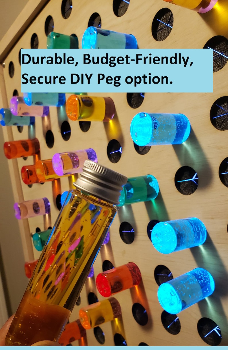 HUGE 4FT Bright Lite LED Pegboard Giant Colored Pegs Wall-mountable ...