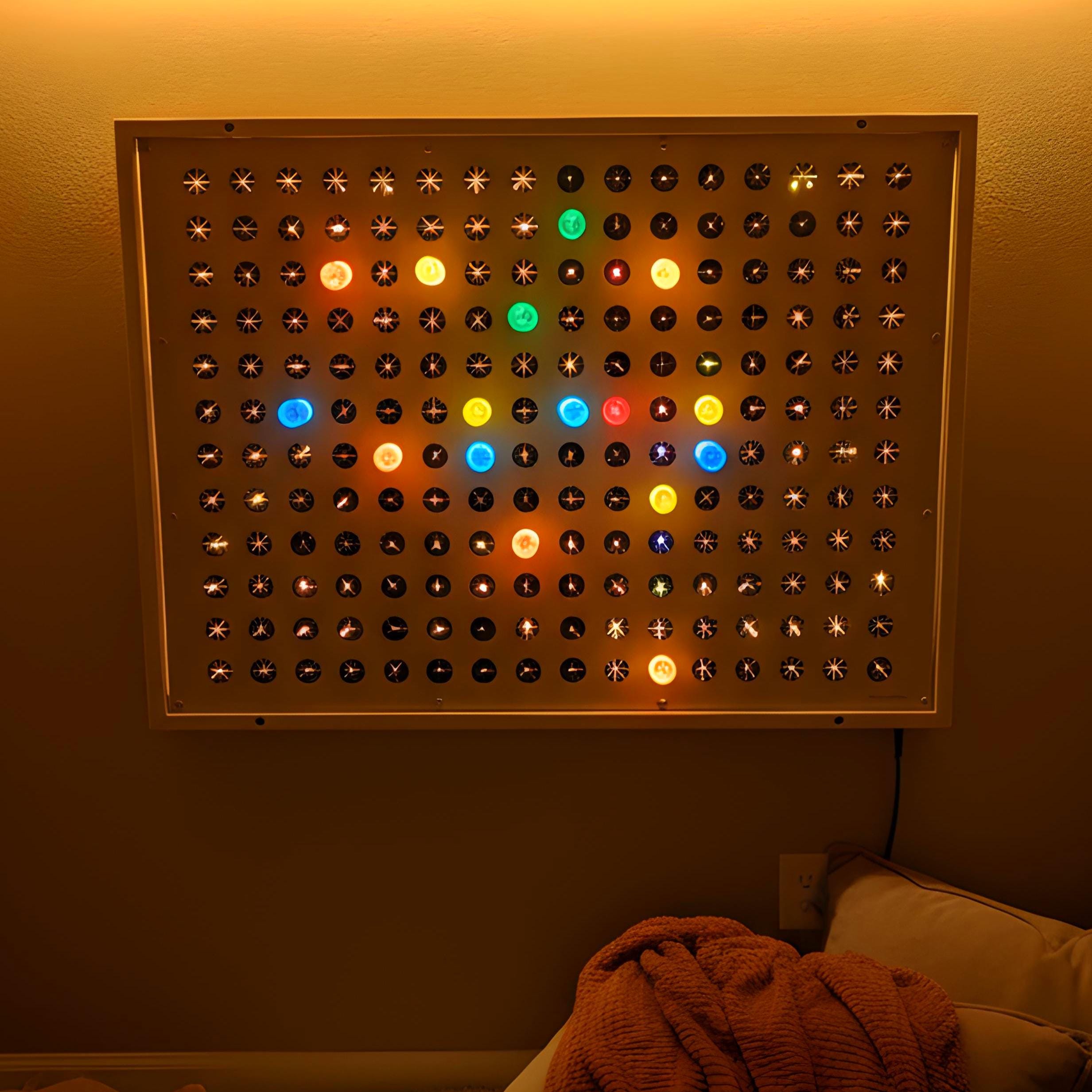 Lite-brite Inspired Giant 3ft LED Pegboard With Colored Light Pegs (38 ...