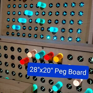 Large Wall-mount Giant Bright Lite Peg Board With Giant Colored Light ...