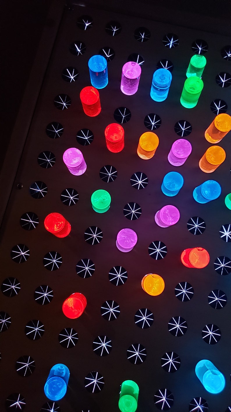 HUGE 4FT Bright Lite LED Pegboard Giant Colored Pegs Wall-mountable ...