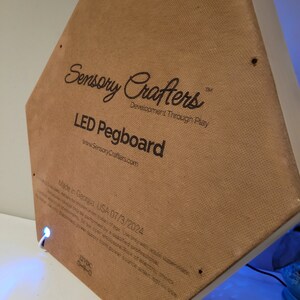 Hexagon Peg Boards Set of 2 With 120 Acrylic Pegs Sensory Activity ...