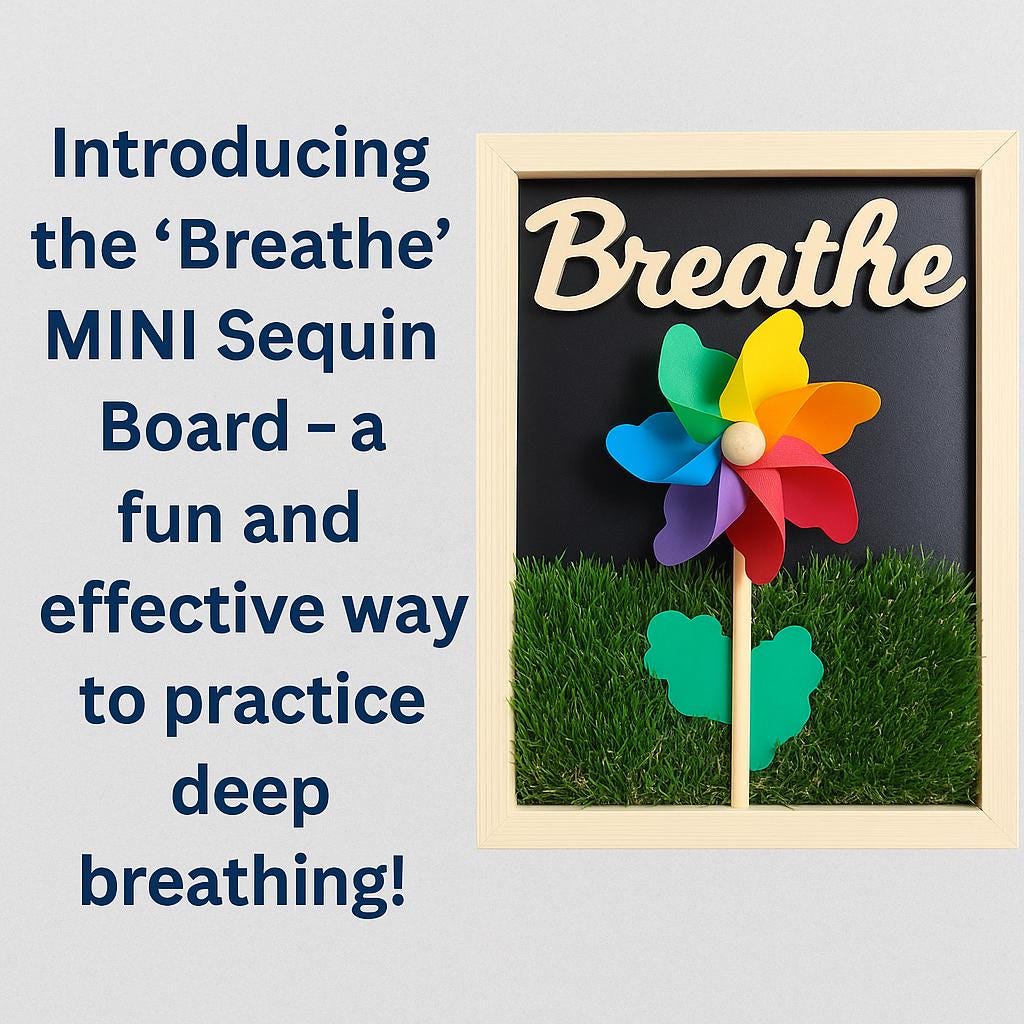 Mini Sensory Board - "breathe" Pinwheels Perfect for Montesorri, Autism ...