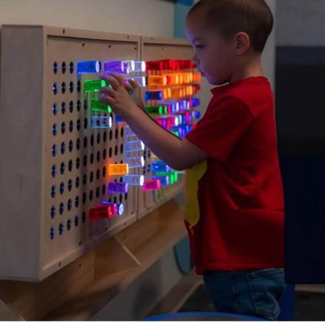 Wall-mount Giant Bright Lite Peg Board With Giant Colored Light Pegs ...