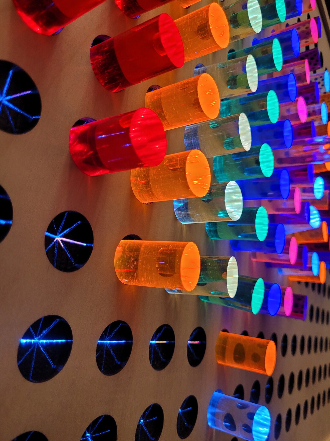 Large Wall-mount Giant Bright Lite Peg Board With Giant Colored Light ...