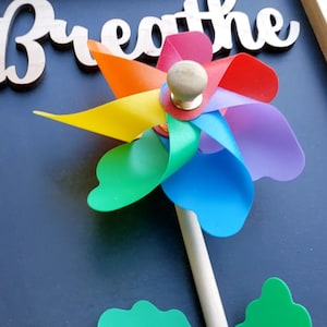 Mini Sensory Board - "breathe" Pinwheels Perfect for Montesorri, Autism ...