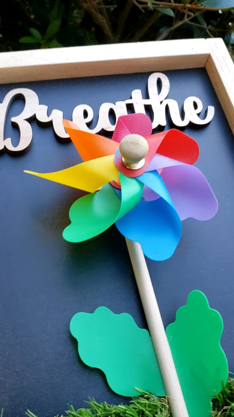 Mini Sensory Board - "breathe" Pinwheels Perfect for Montesorri, Autism ...