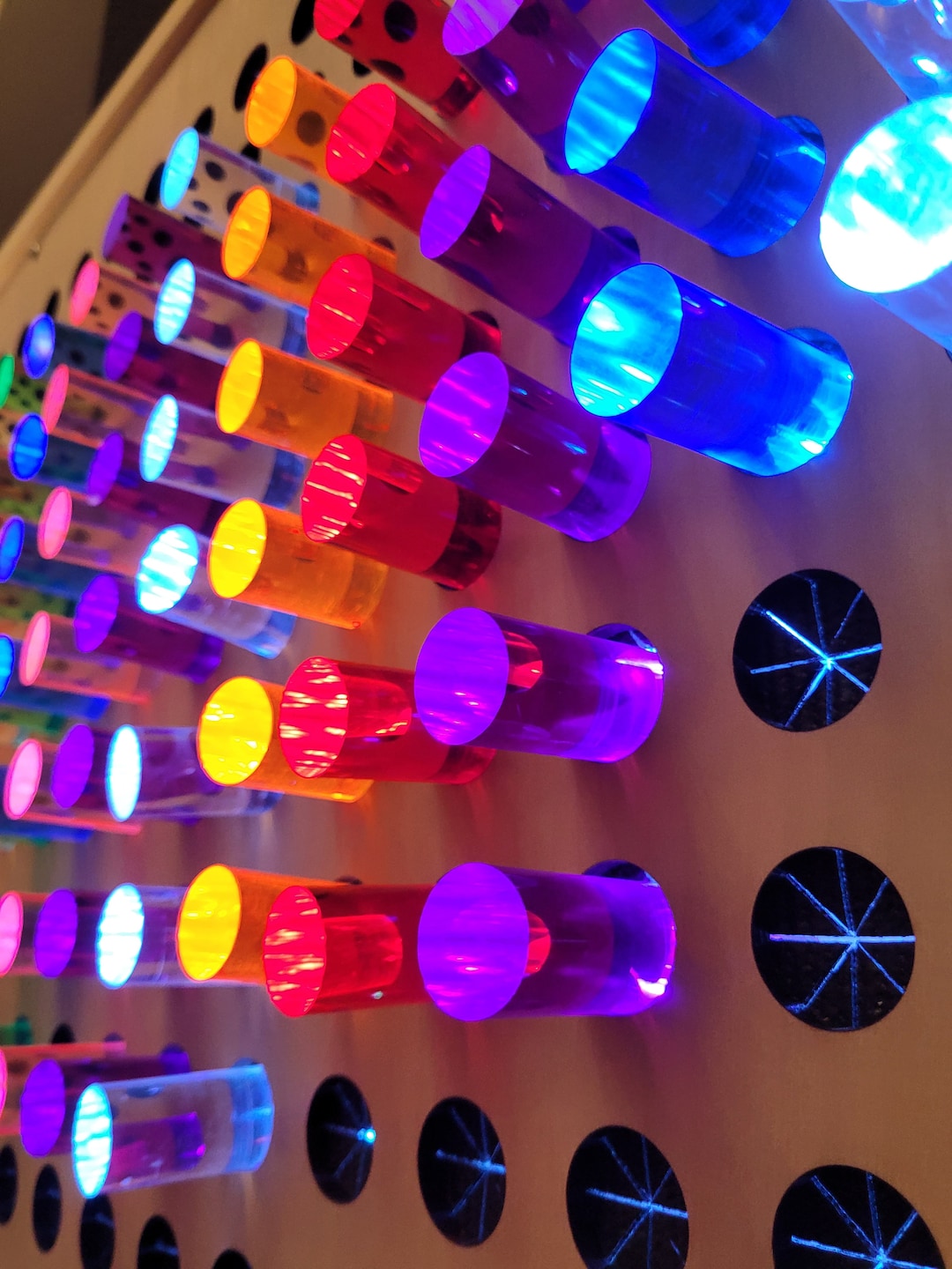 3ft Sensory Light Pegboard | Wall-mounted LED Activity Board With Solid ...