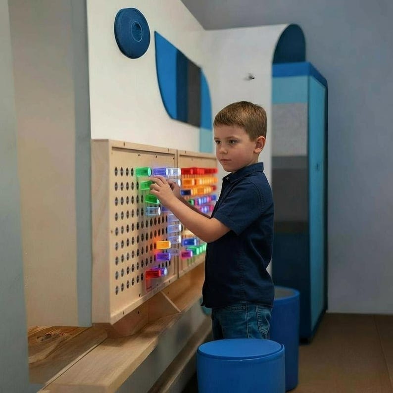 LED Sensory Light Peg Board – Autism-friendly Interactive Wall Display ...