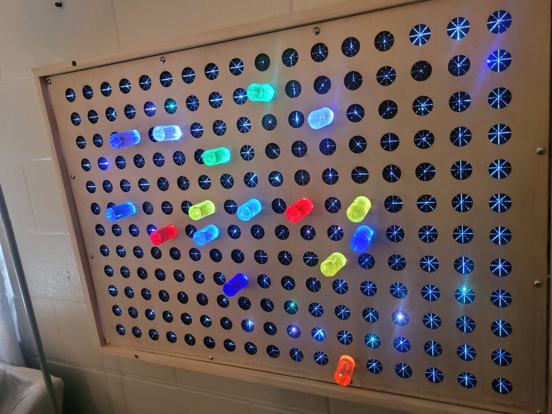 Giant Bright LED Light Peg Board With DIY Colored Light Pegs Sensory ...