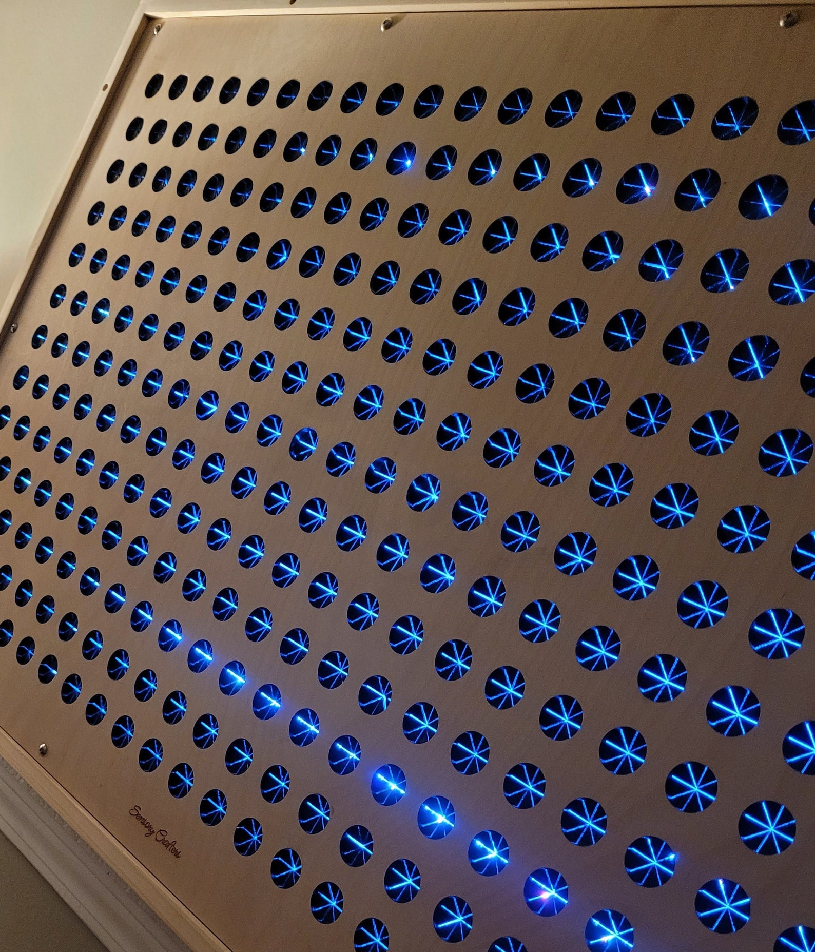 5-foot LED Pegboard Faceplate Wooden Panel With 1 Peg Holes Custom ...