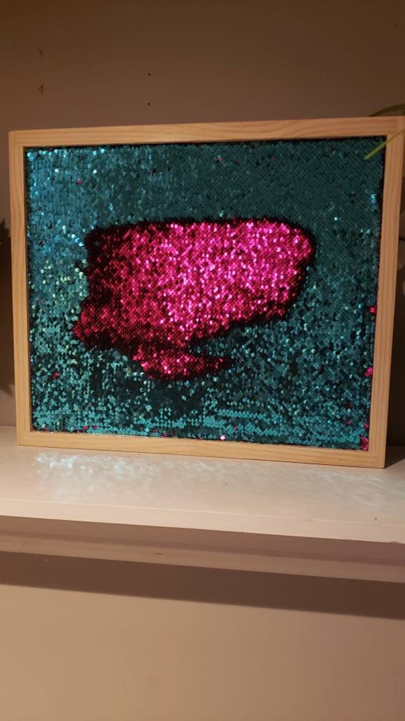 Reversible Sequin Sensory Board With Flip Sequin Fabric - Etsy