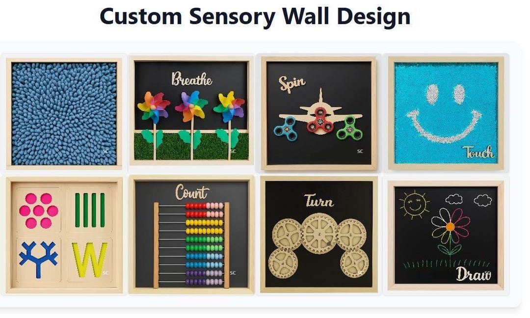 Create Your Own Sensory Wall – 8 Sensory Board Set | Autism Sensory ...