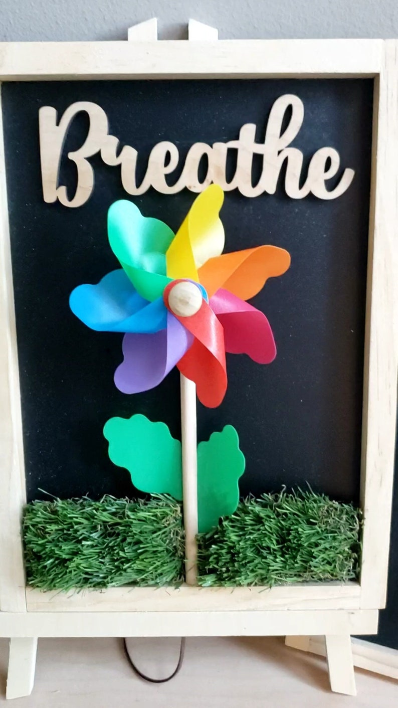 Mini Sensory Board - "breathe" Pinwheels Perfect for Montesorri, Autism ...