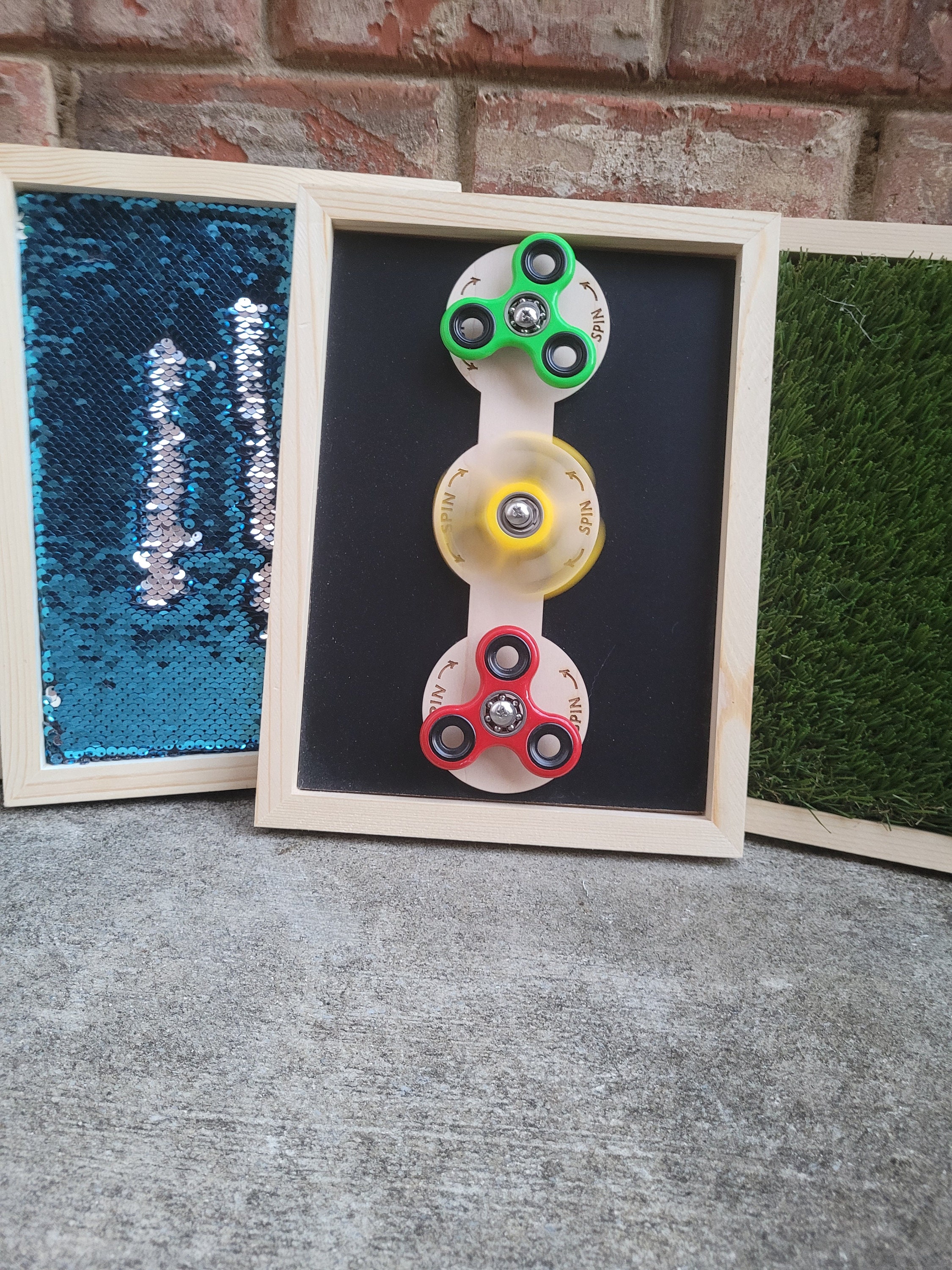 Mini Sensory Boards Autism 5-pack (12"x9") - Sequin, Grass, Water Paint ...