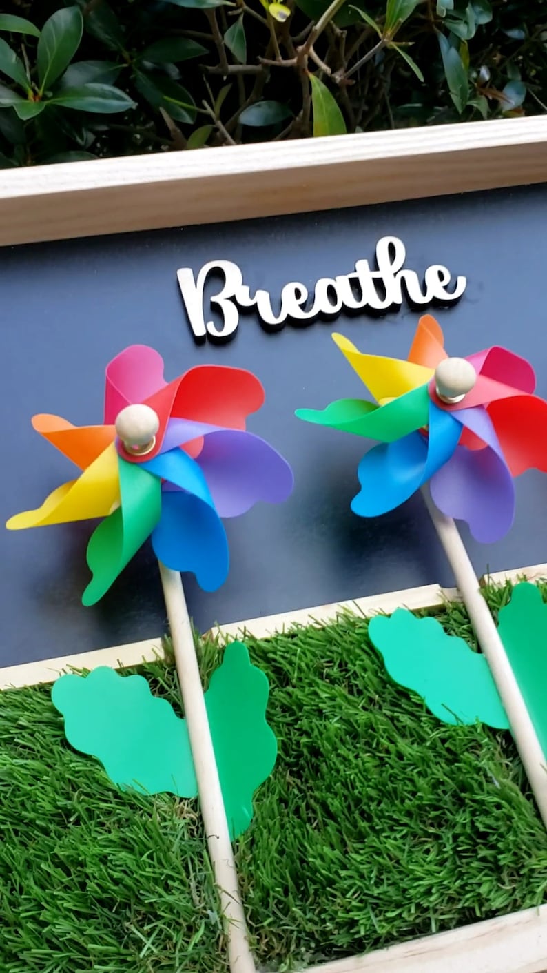 Breathe Sensory Board Pinwheel Flowers in Grass Sensory Panel for ...