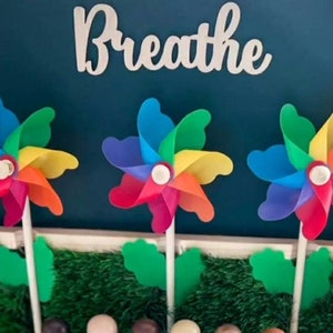 Breathe Sensory Board Pinwheel Flowers in Grass Sensory Panel for ...