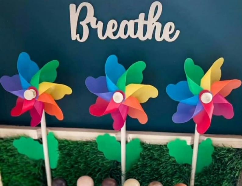 Breathe Sensory Board Pinwheel Flowers in Grass Sensory Panel for ...