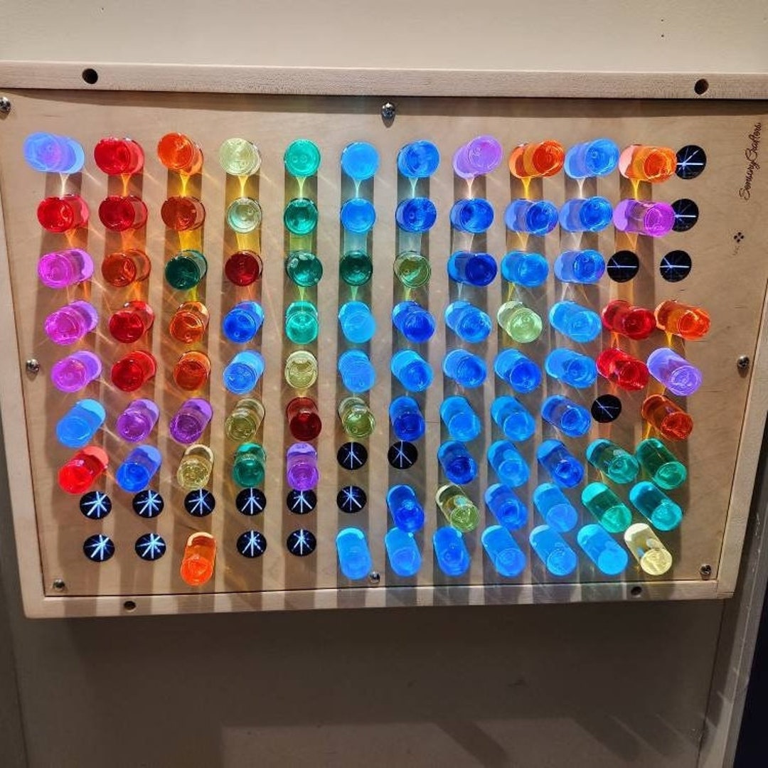 Giant Sensory Light Pegboard for Kids & Adults – LED Wall Light Toy for ...