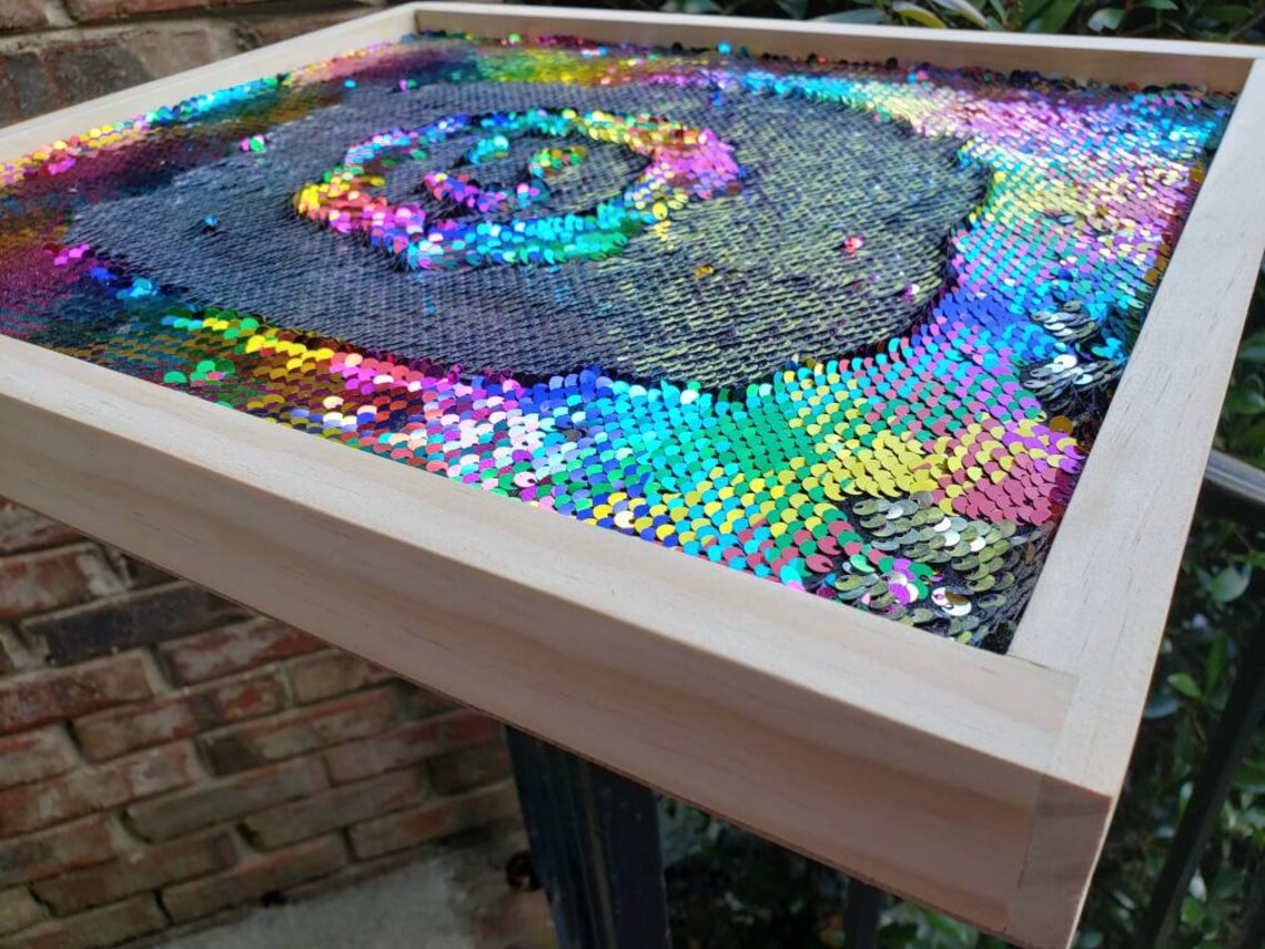 Rainbow Sequin Drawing Board Rainbow Reversible Sequin Board - Etsy