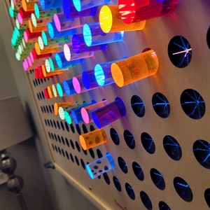 Giant Bright LED Light Peg Board With DIY Colored Light Pegs Sensory ...