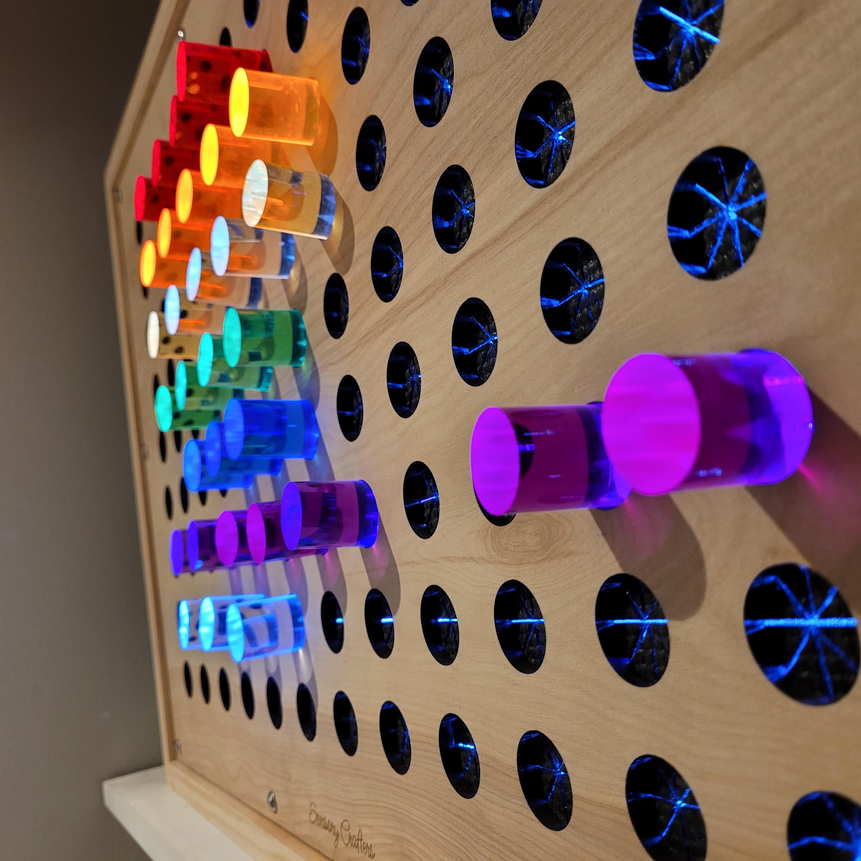 Wall-mount Giant Bright Lite Peg Board With Giant Colored Light Pegs ...