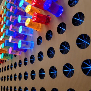 HUGE 4FT Bright Lite LED Pegboard Giant Colored Pegs Wall-mountable ...