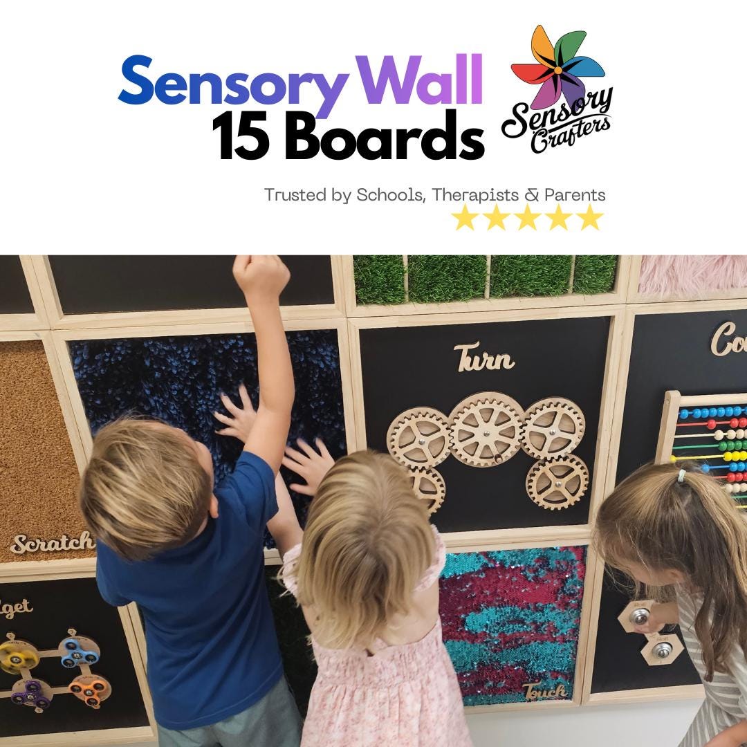 15 Panel Sensory Wall Wall-mounted Activity Boards ABA Therapy Toys for ...