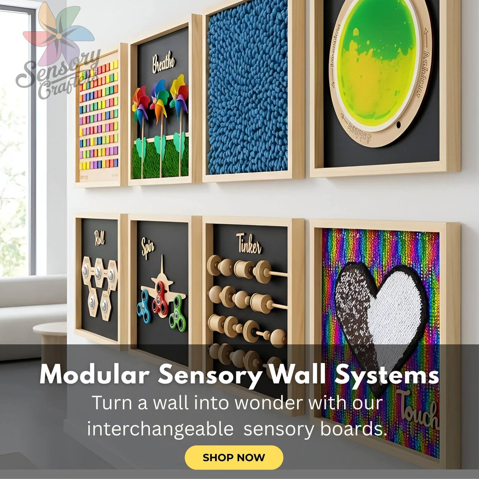 Beautiful Sensory Boards Wall-mounted / Sensory Panels- (autism ...