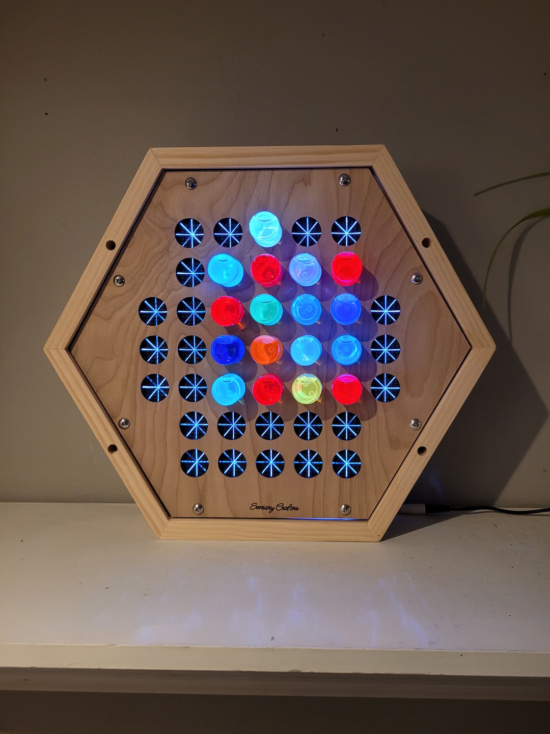 Hexagon Peg Boards Set of 2 With 120 Acrylic Pegs Sensory Activity ...