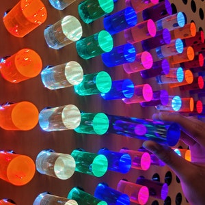 LED Pegboard With 120 Solid Acrylic Pegs, Giant Bright Light Peg Board ...