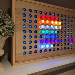 LED Peg Board With 120 Solid Acrylic Pegs, Giant Bright Light Peg Board ...