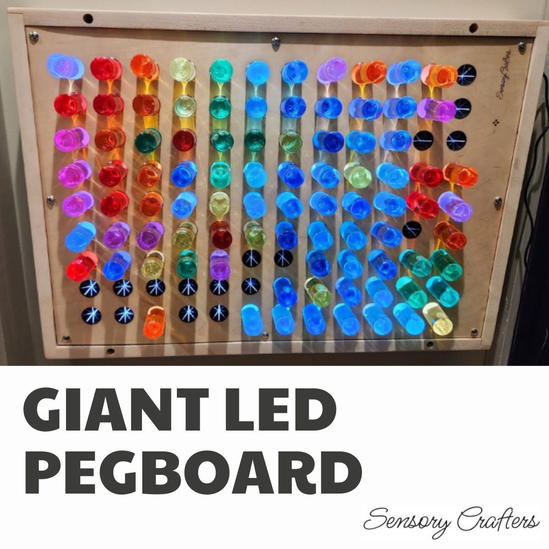 Wall-mountable Giant Bright Light LED Peg Board, Enchanting Giant Light ...