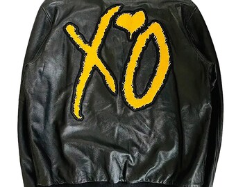 Handmade Weeknd XO Varsity Jacket Black Handmade Cosplay - Etsy