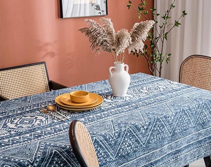 Handmade Rustic Tablecloth, Washed Linen Tablecloth, Indoor Outdoor ...