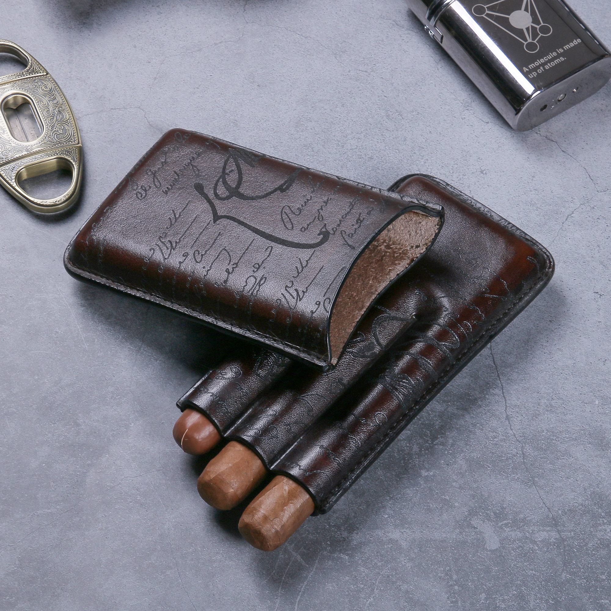 Vintage Leather Cigars Case Cigar Travel Case 3 Tubes - Etsy