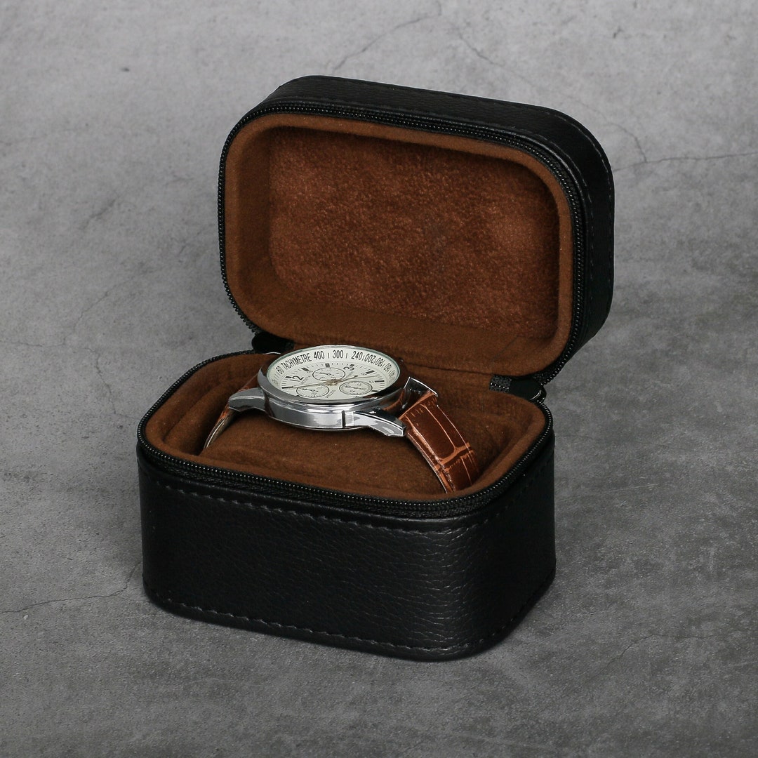 Leather Single Watch Case - Watch Roll for Men, Handmade Watch Roll ...
