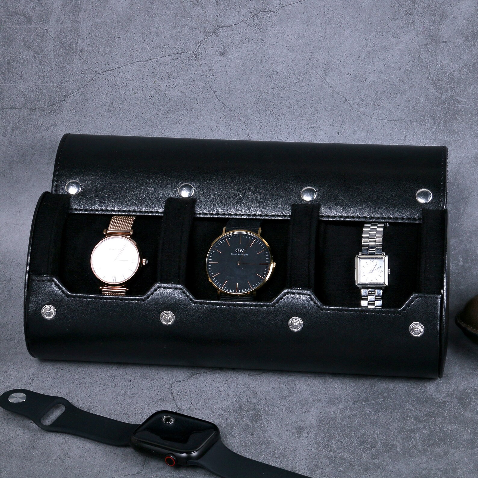 Leather Watch Case for 3 Watches Handmade Travel Watch Roll - Etsy