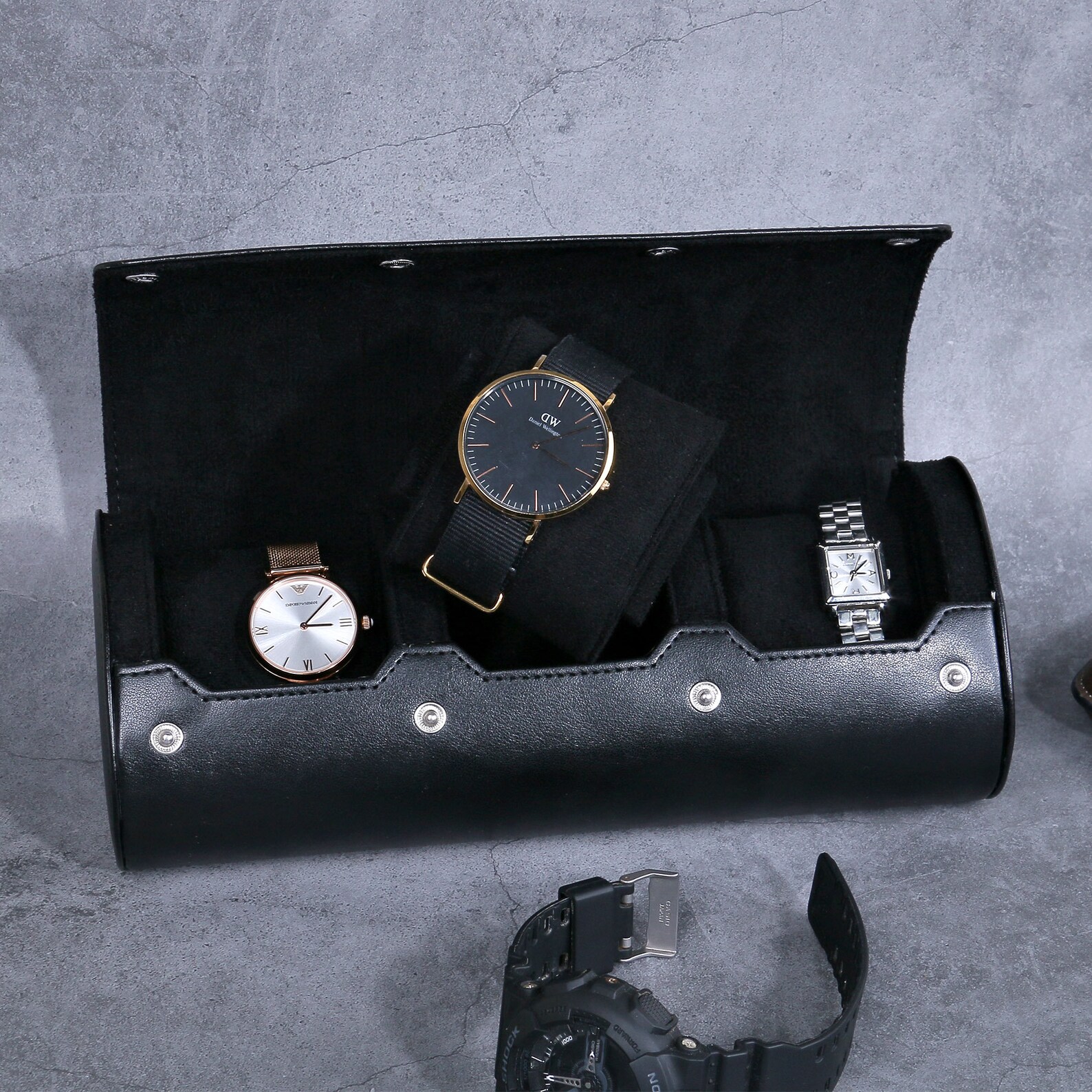 Leather Watch Case for 3 Watches Handmade Travel Watch Roll - Etsy