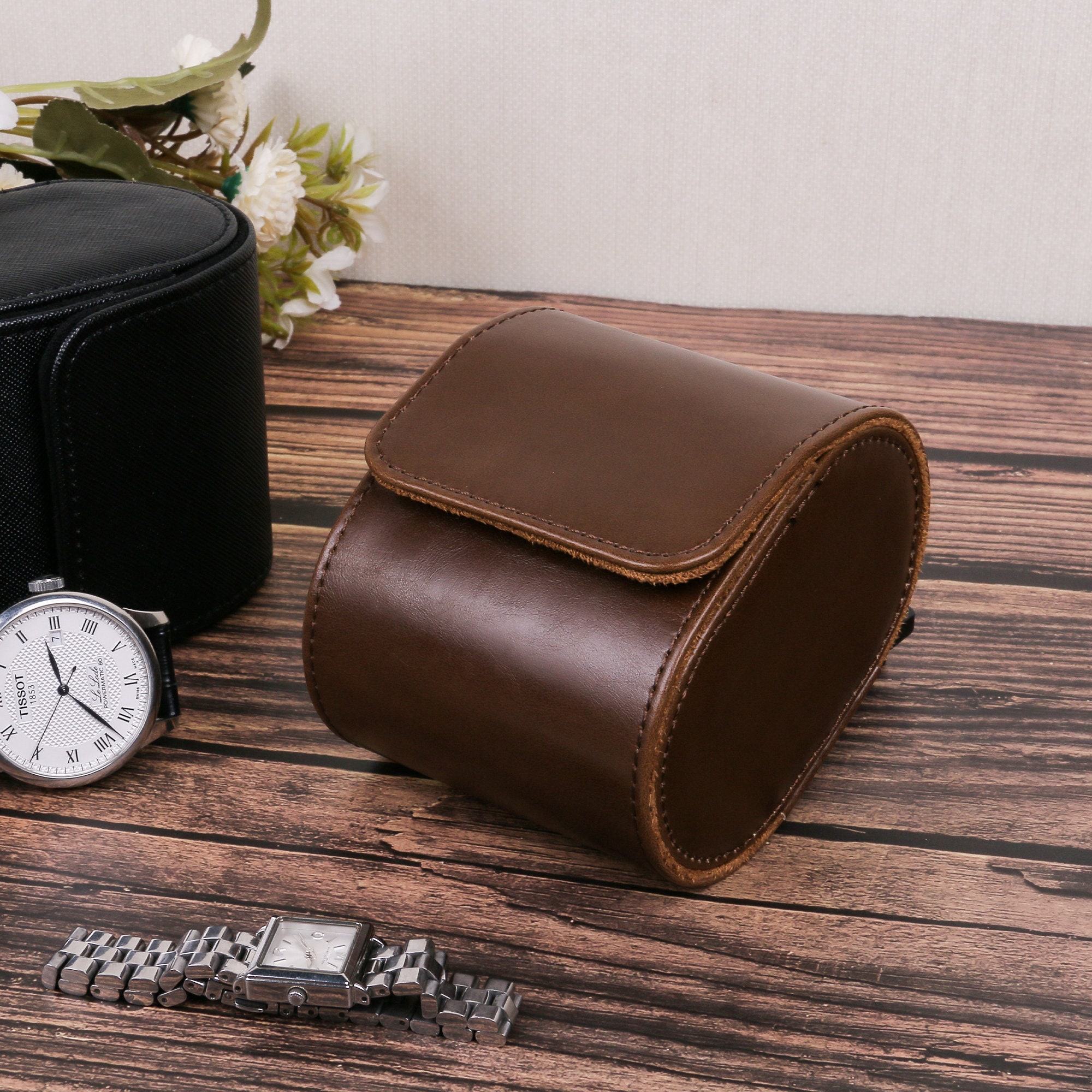 Leather Single Watch Case Watch Roll for Men Handmade Watch - Etsy