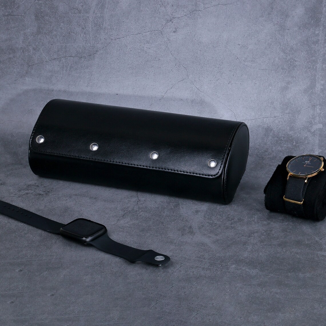 Leather Watch Case for 3 Watches Handmade Travel Watch Roll | Etsy